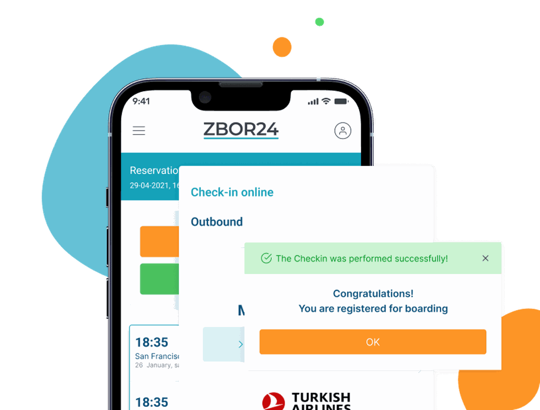 Informații despre înregistrarea pentru îmbarcare